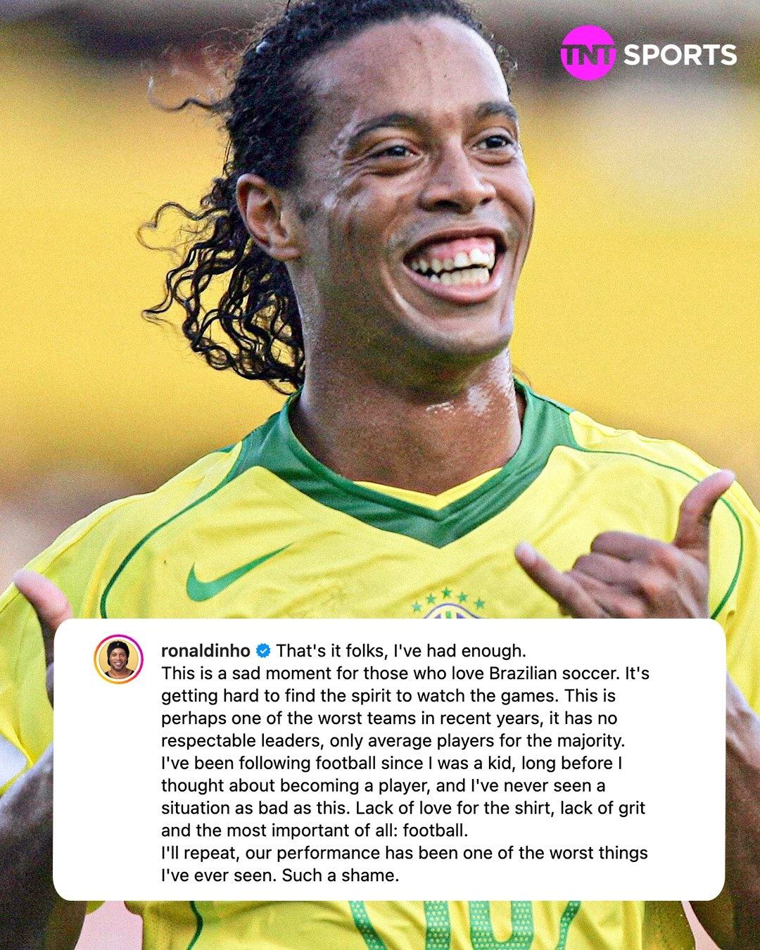 Ronaldinho giận dữ tuyên bố từ mặt ĐT Brazil trước Copa America 2024