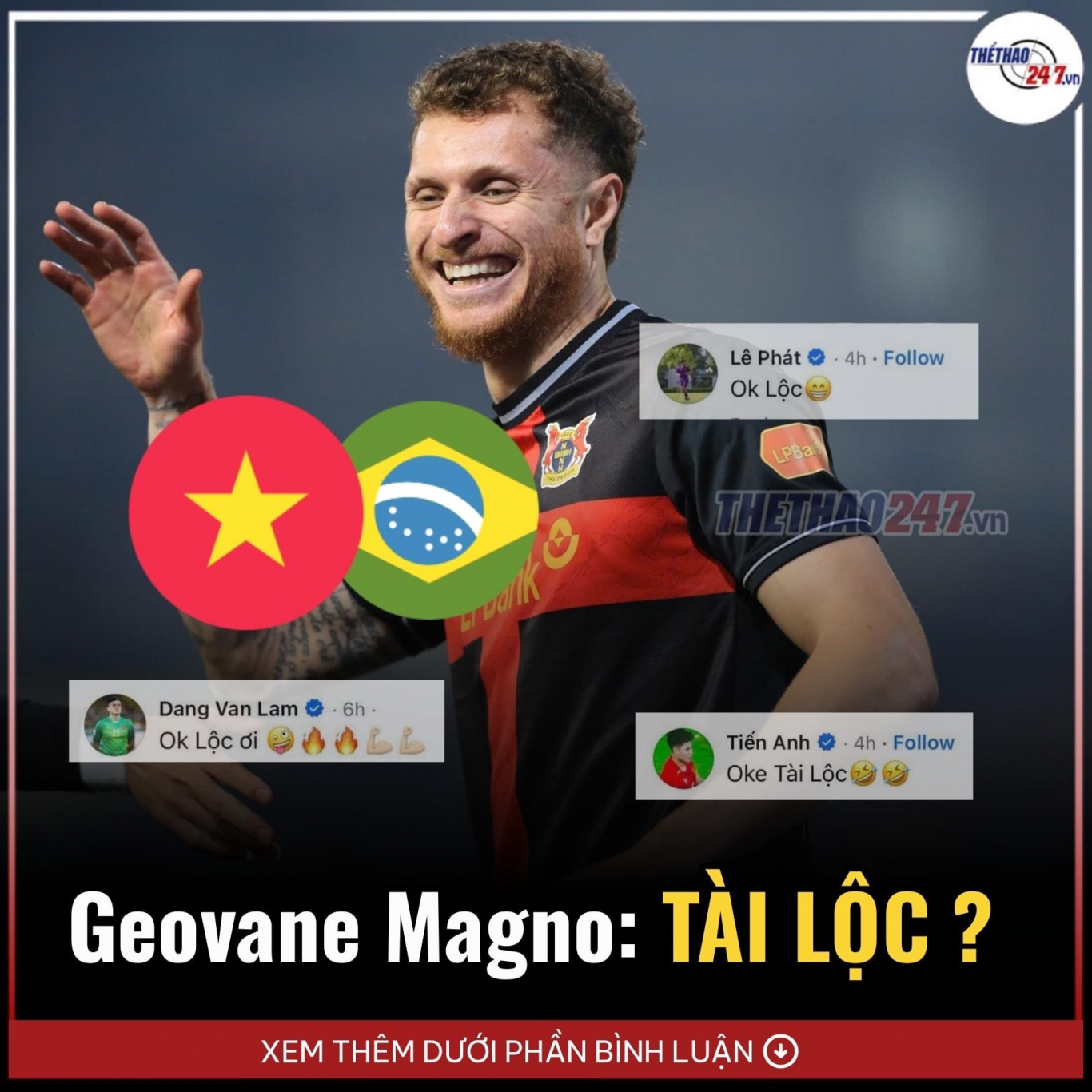 'Lộc' gõ cửa tuyển Việt Nam: Geovane Magno và hành trình đổi tên, nhập tịch