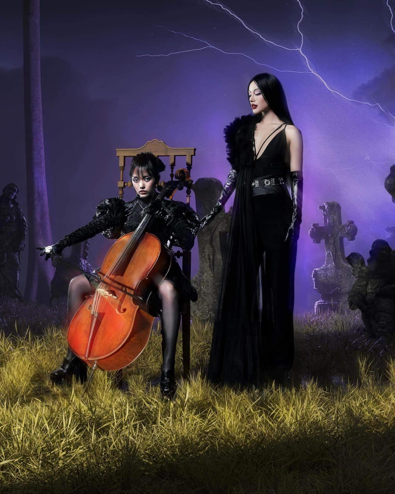 Ấn tượng trước màn cosplay Wednesday Addams của streamer Linh Ngọc Đàm