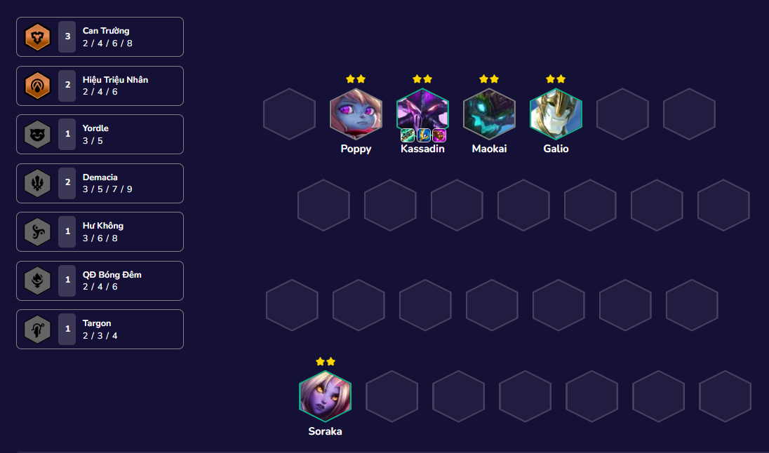 Cách chơi đội hình Kassadin Hư Vô Bộ Pháp DTCL Mùa 9