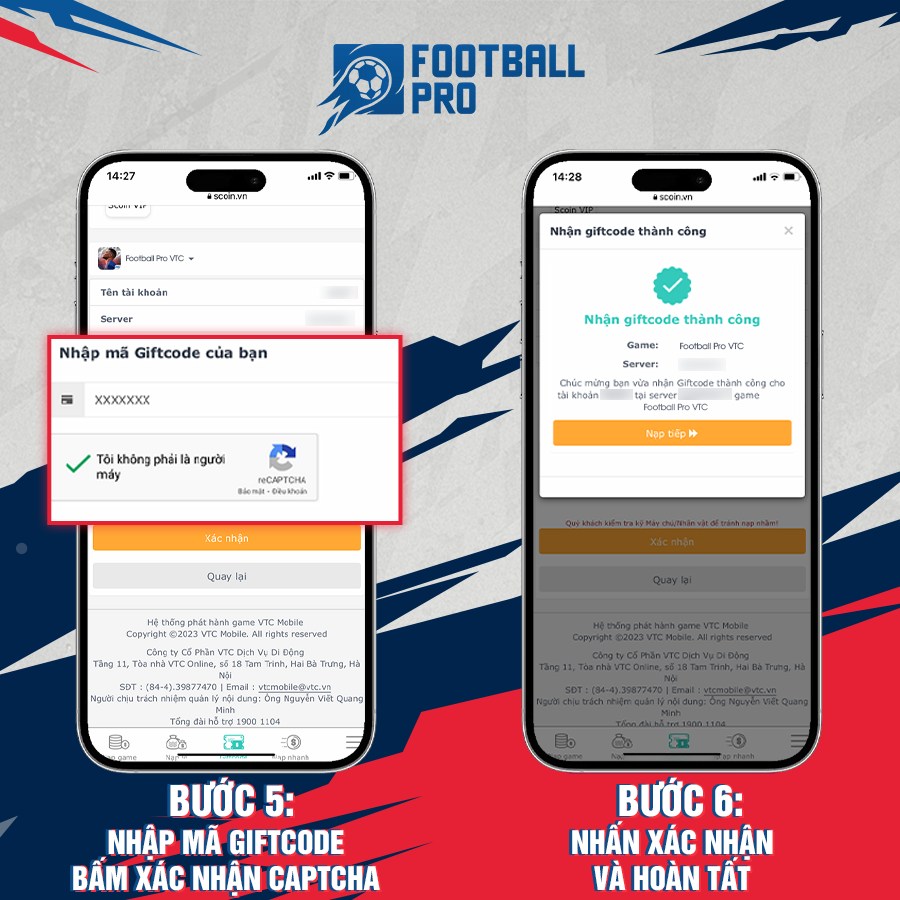 Code Football Pro VTC mới nhất và cách nhập