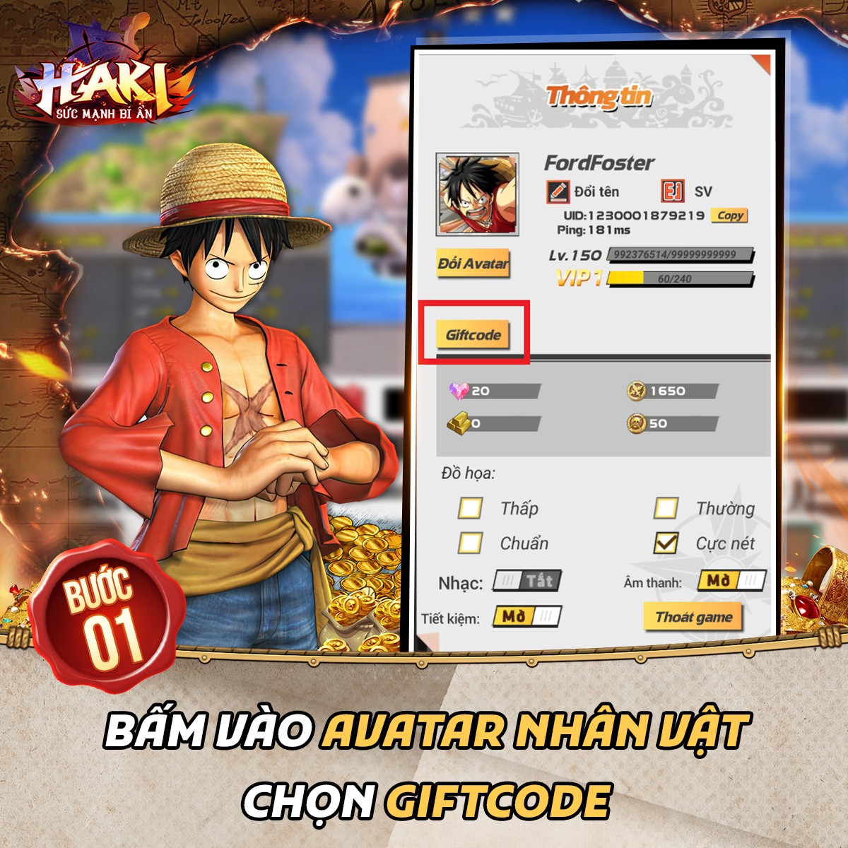 Code Haki Sức Mạnh Bí Ẩn mới nhất 01/2026 và cách nhập