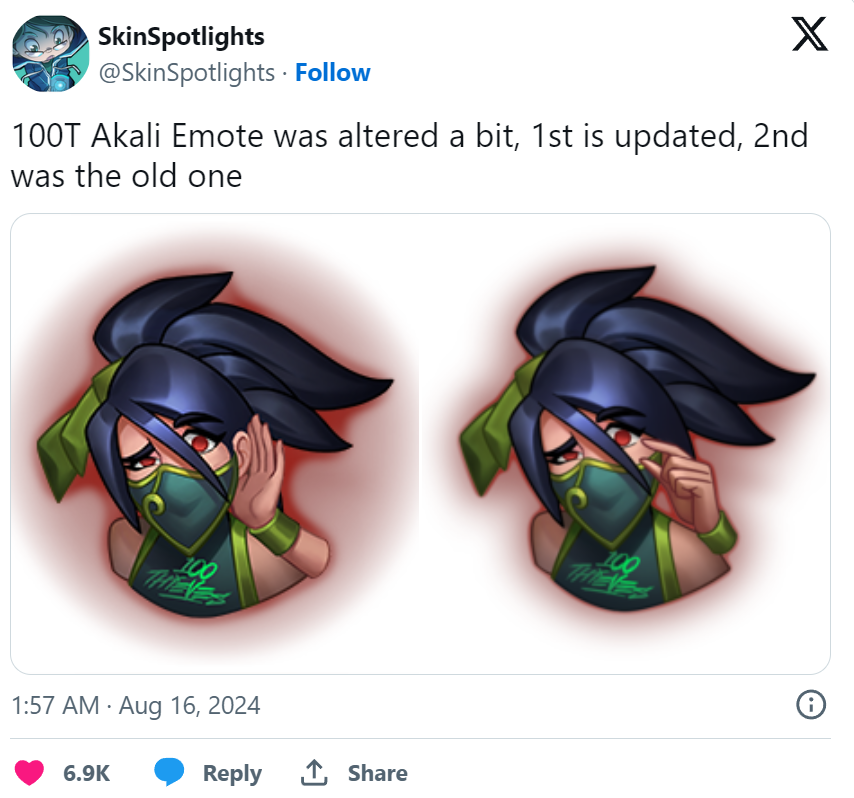 Riot Games bị chỉ trích vì thay đổi Emote của 100 Thieves