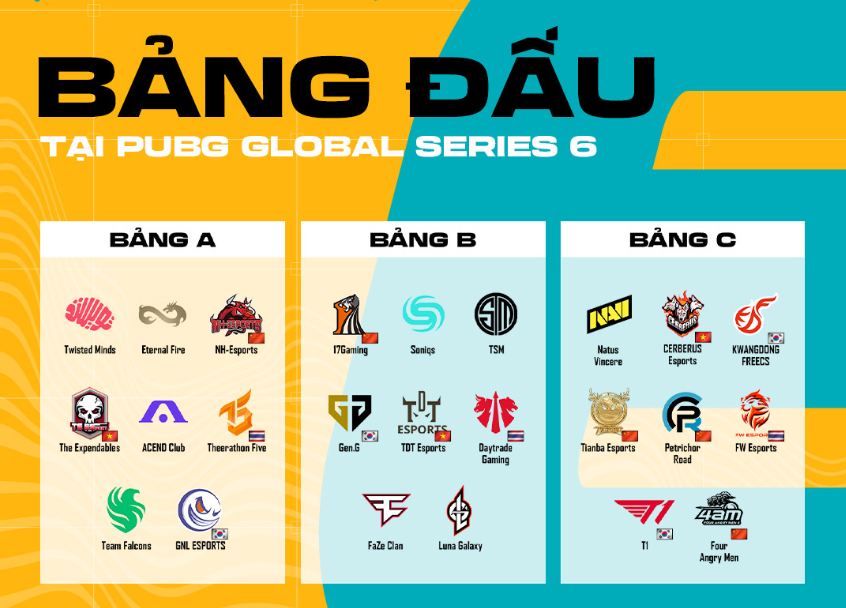 Lịch thi đấu PUBG Global Series 6 (PGS 6) mới nhất