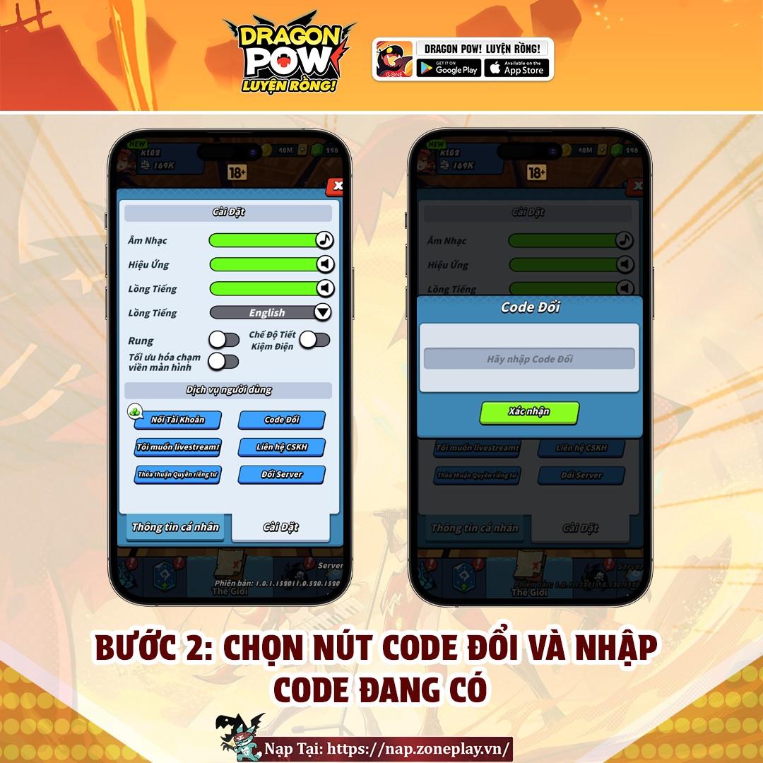 Code Dragon POW Luyện Rồng mới nhất và cách nhập