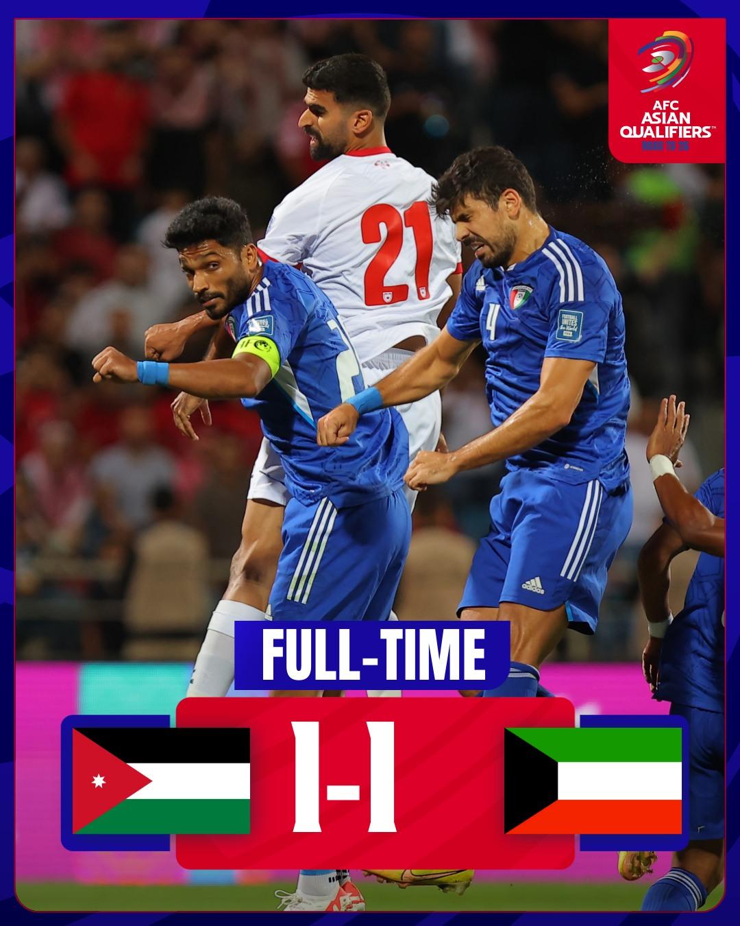 Kết quả Jordan vs Kuwait: Phung phí cơ hội, sai lầm phút cuối