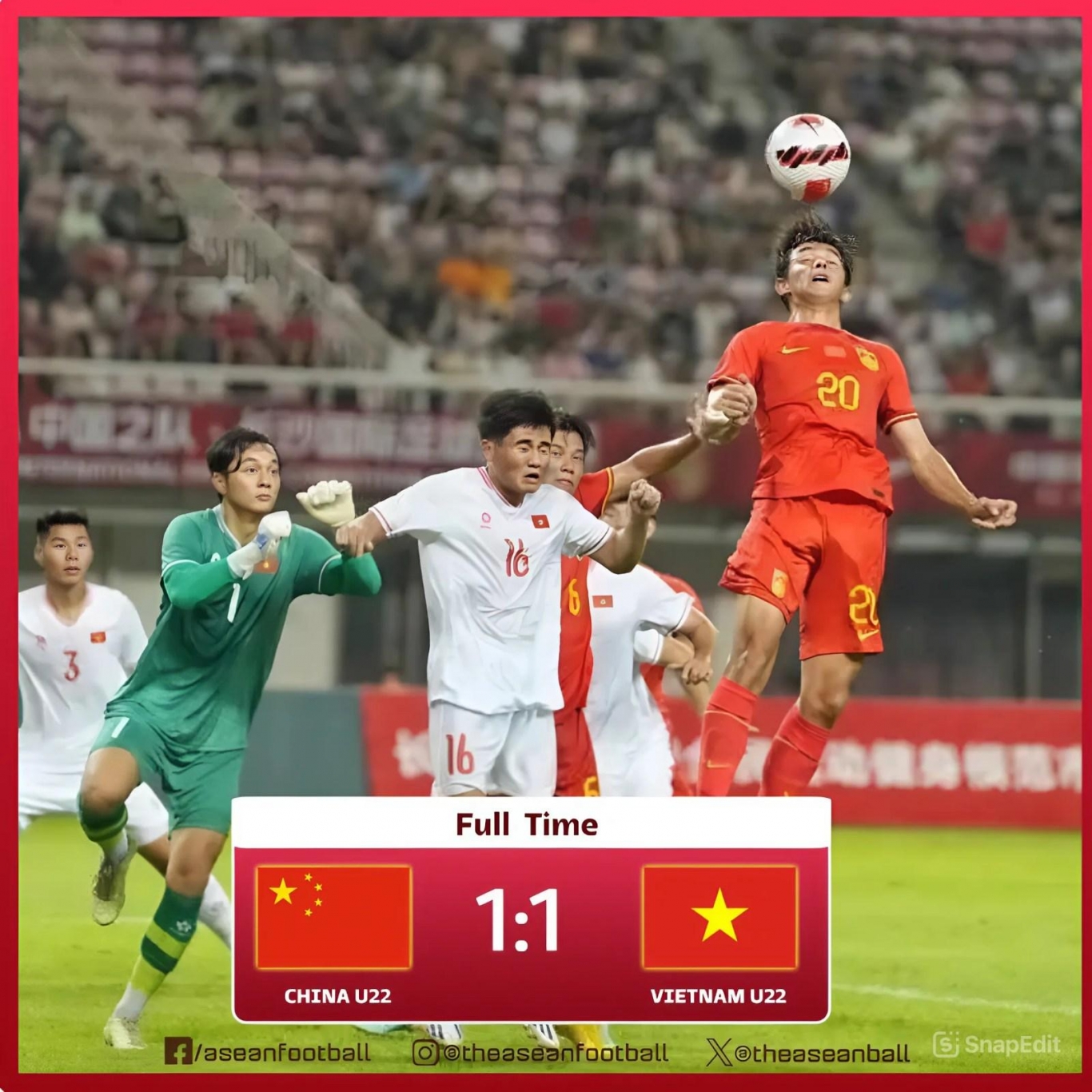 AFC thốt lên 1 điều khi U22 Việt Nam hòa đáng tiếc U22 Trung Quốc