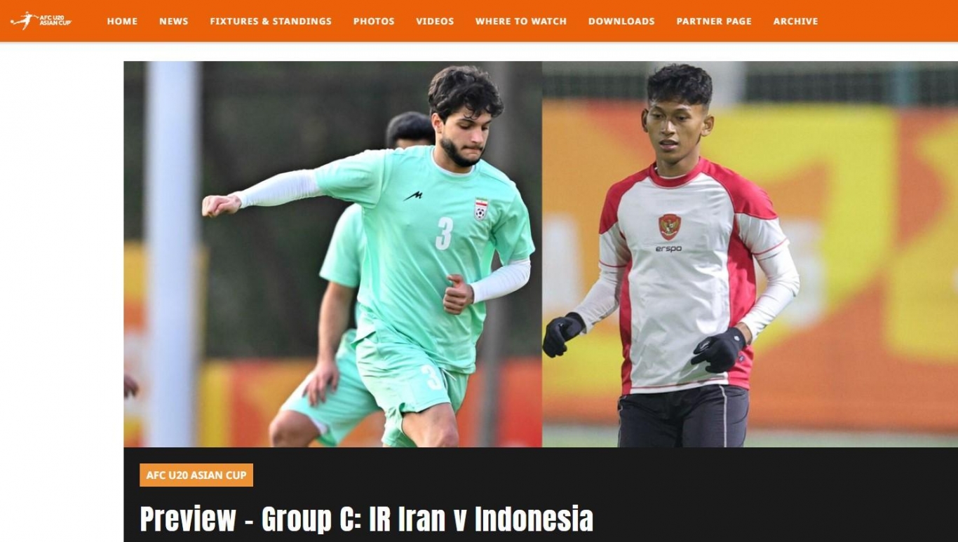 AFC nhận định về trận U20 Indonesia vs U20 Iran