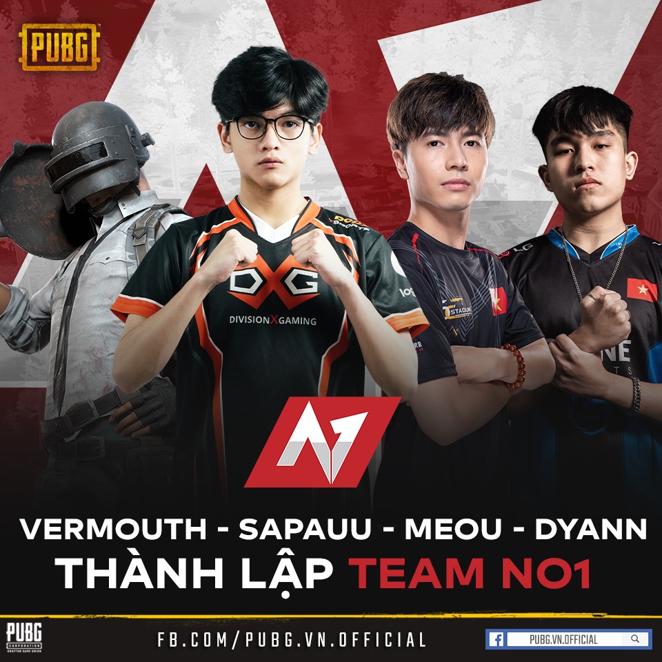 PUBG: MeoU, Sapauu, Dyann bất ngờ thành lập Team NO1