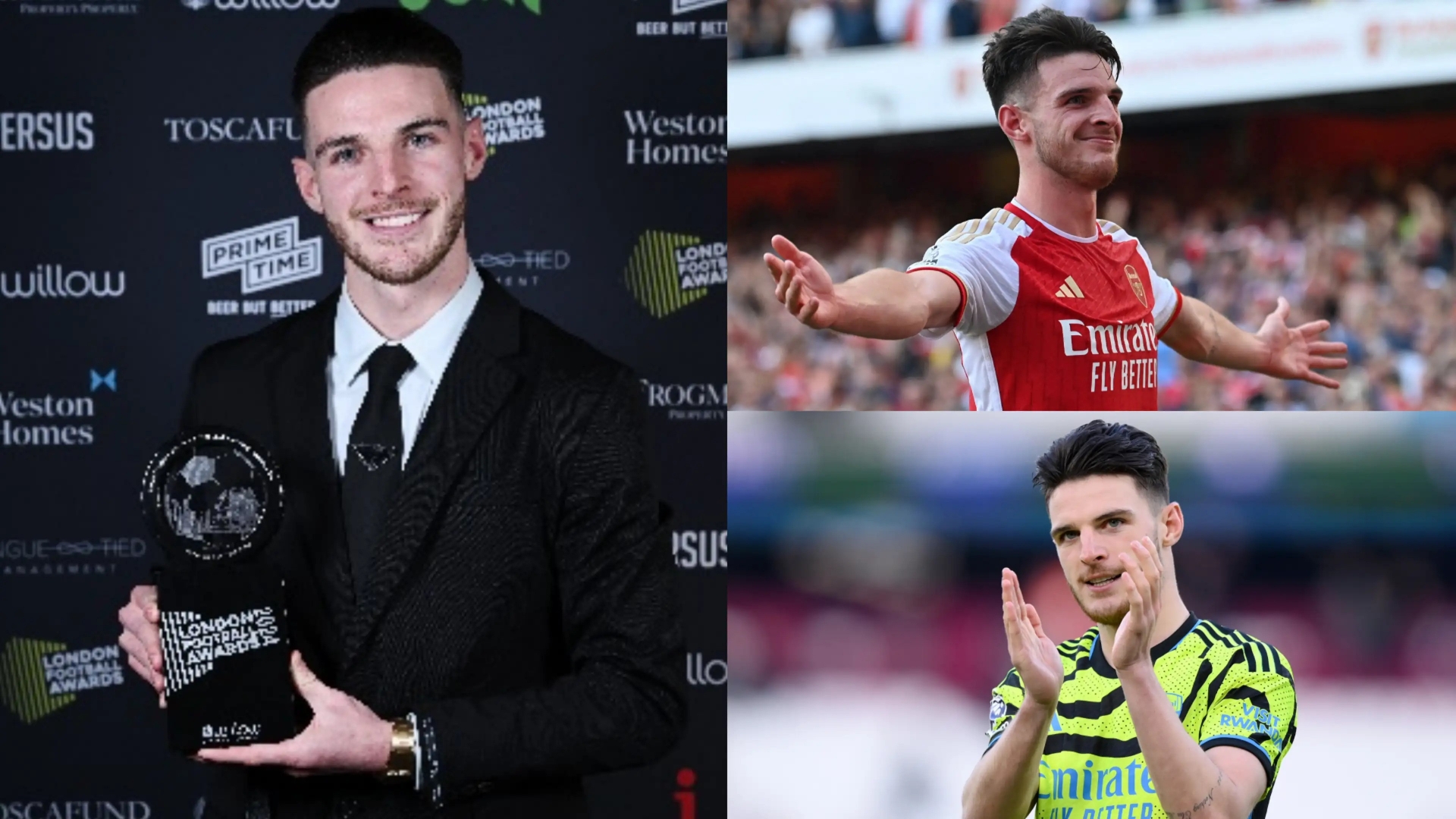 CHÍNH THỨC: Declan Rice nhận giải thưởng cầu thủ xuất sắc nhất năm