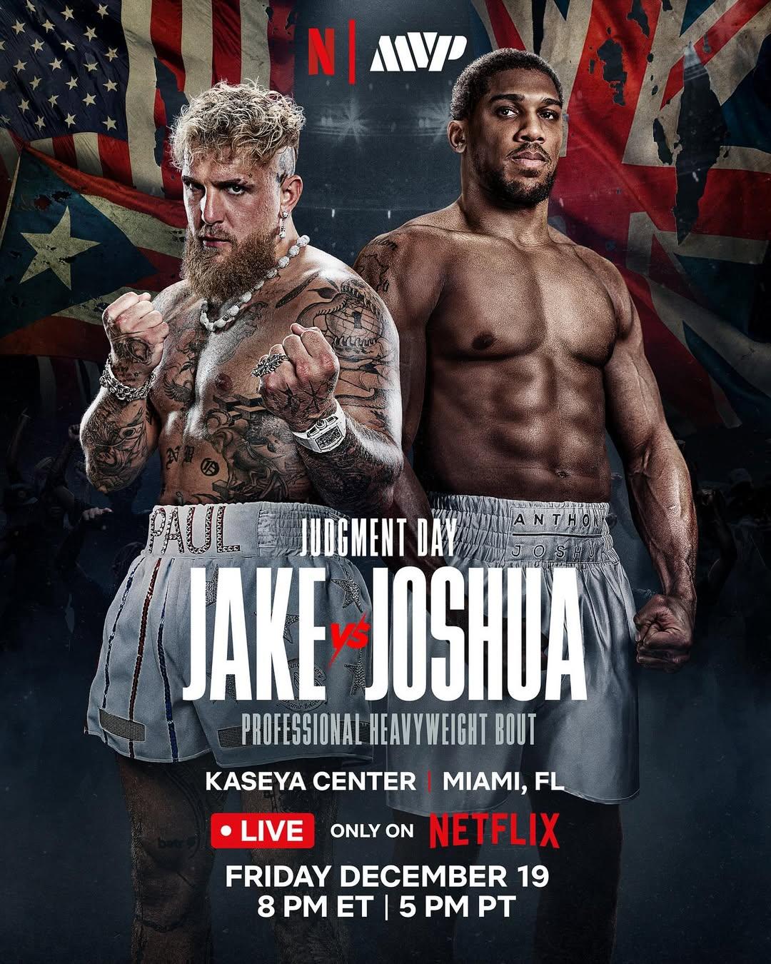 Anthony Joshua tuyên bố không có ý định nương tay với Jake Paul