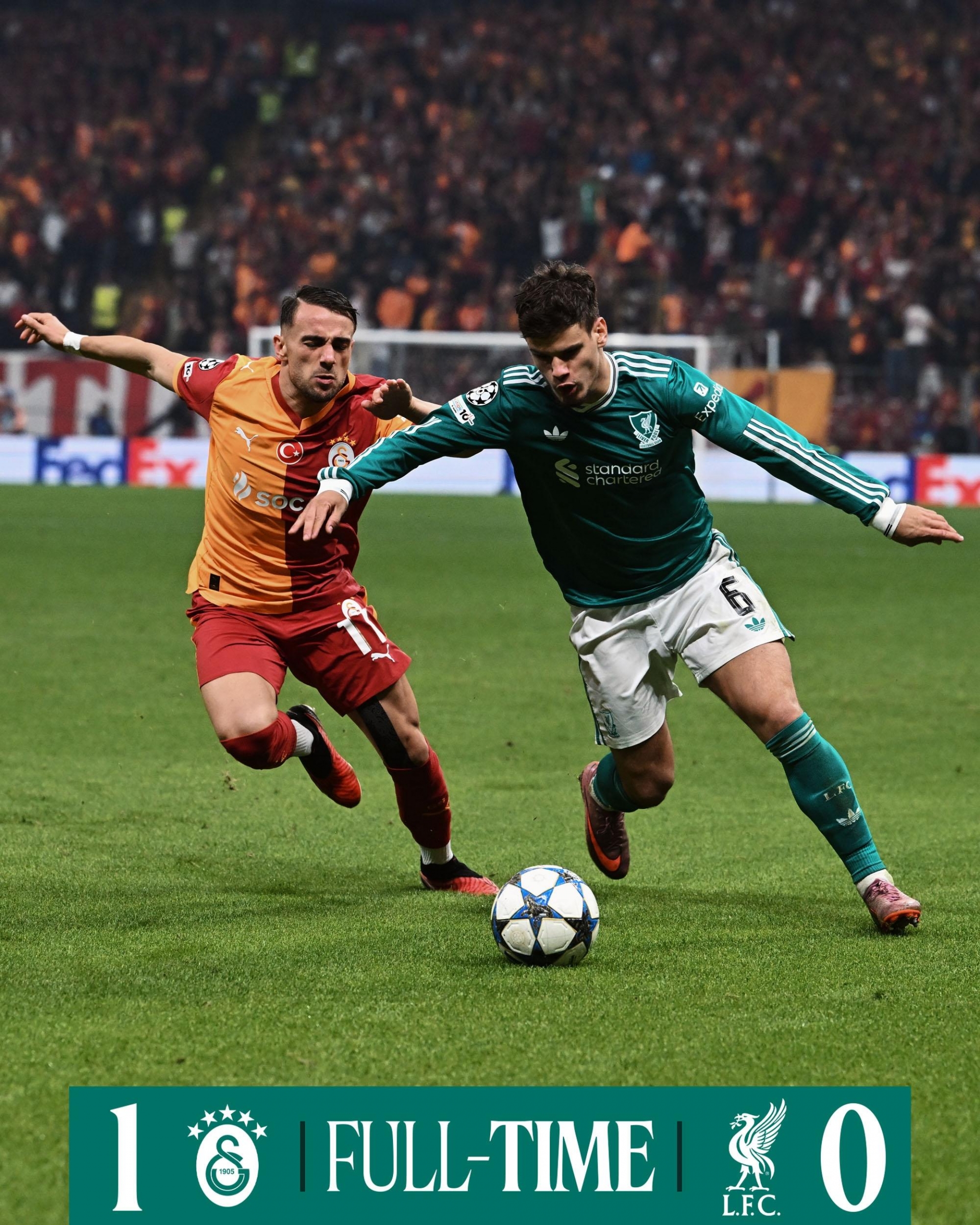 Kết quả - tỷ số Liverpool vs Galatasaray: Gục ngã bạc nhược
