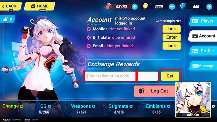 Code Honkai Impact MỚI NHẤT 05/2026 và cách nhập