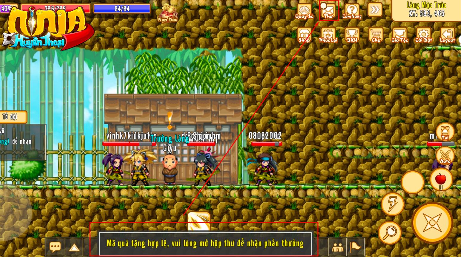 Code Ninja Huyền Thoại Origin mới nhất và cách nhập