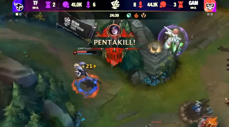 Pentakill GAM Esports lọt top highlight của Riot Games