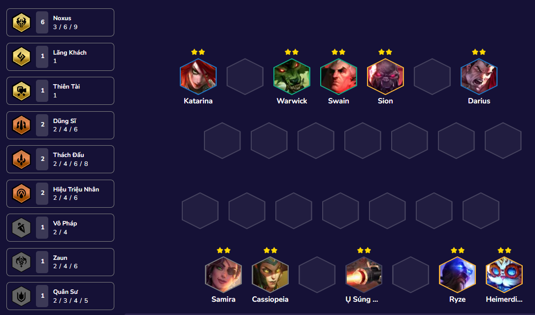 Cách chơi đội hình Noxus Samira Darius DTCL Mùa 9