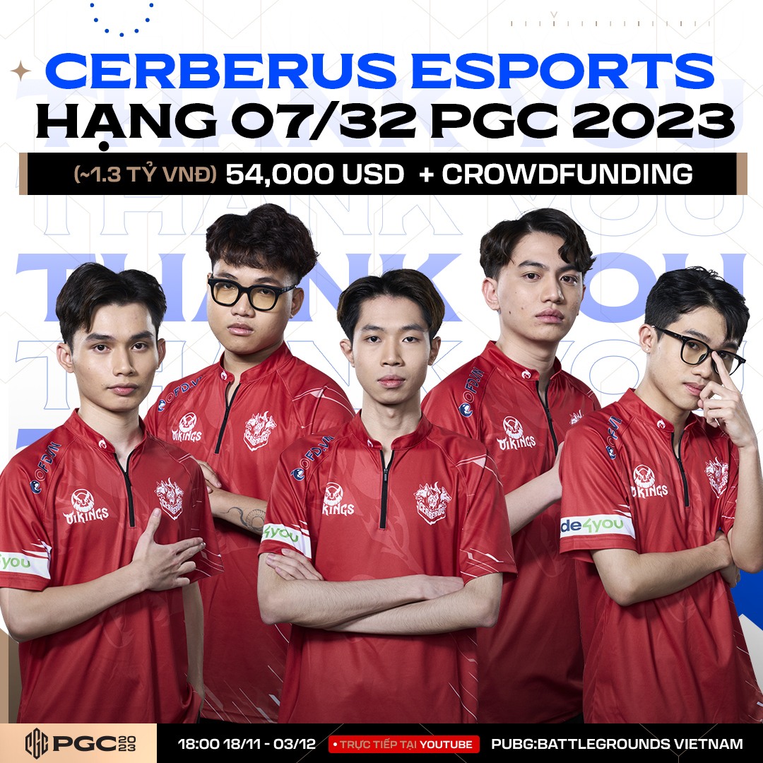 ĐT Việt Nam xếp thứ 7 tại giải vô địch thế giới PUBG 2023