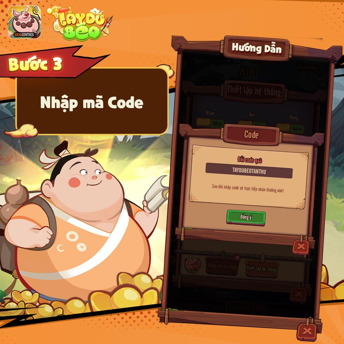 Code Tây Du Béo VNG mới nhất và cách nhập