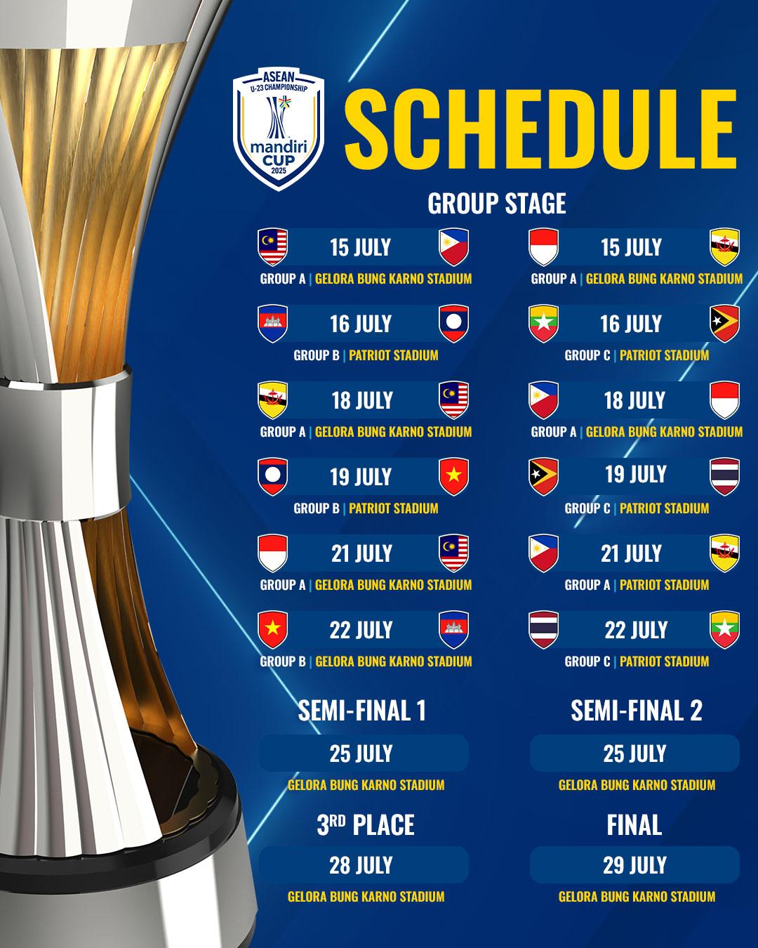 Xem trực tiếp U23 Đông Nam Á 2025 ở đâu?