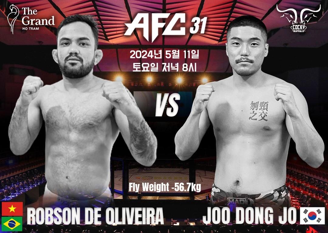 Robson Oliveira trở lại, tranh tài tại giải đấu MMA Hàn Quốc