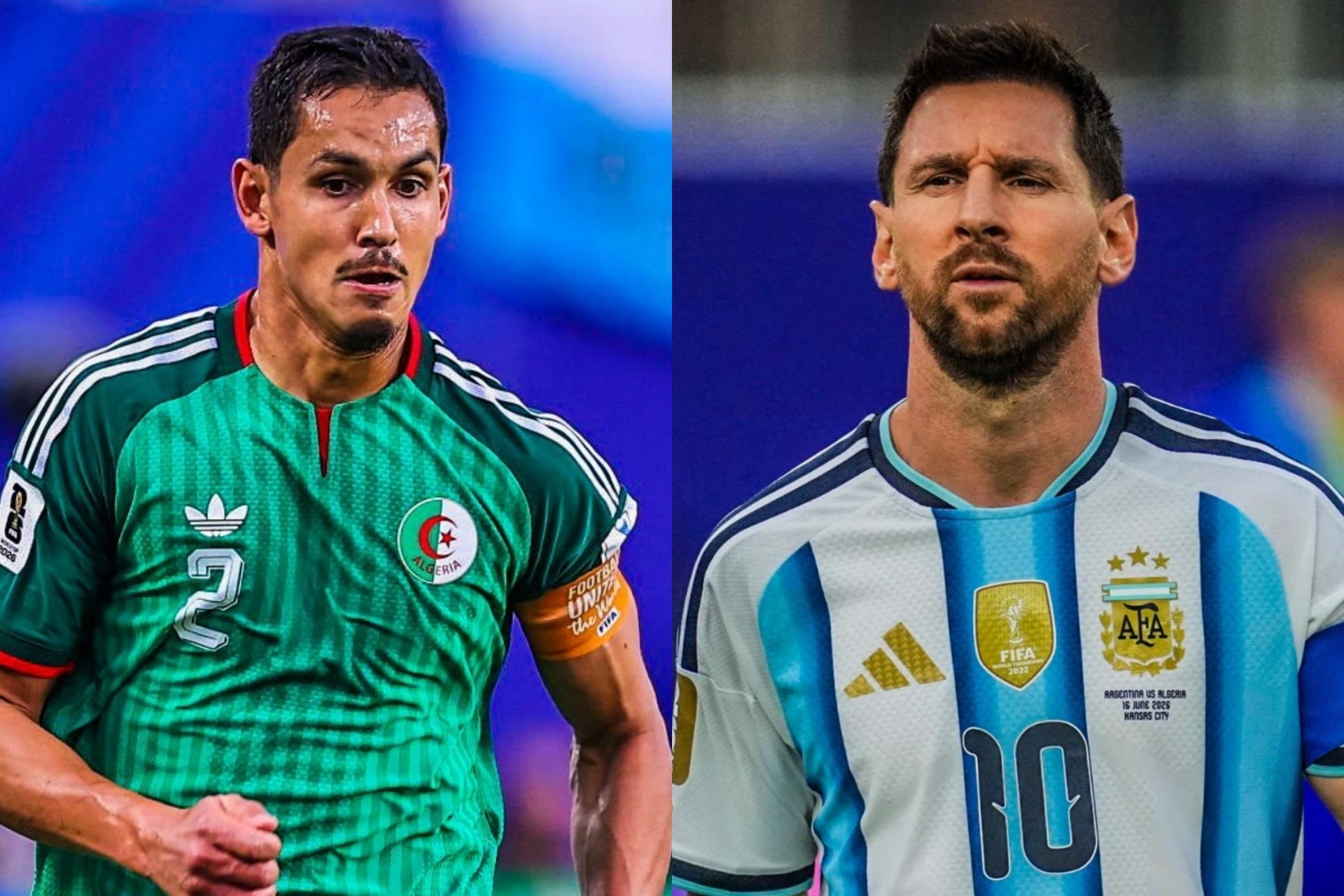 Bị Messi 'hành hạ', hậu vệ Algeria nói thẳng 1 điều về GOAT bóng đá