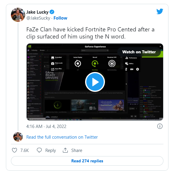 FaZe Clan chia tay với tuyển thủ Fortnite Cented vì phân biệt về chủng ...
