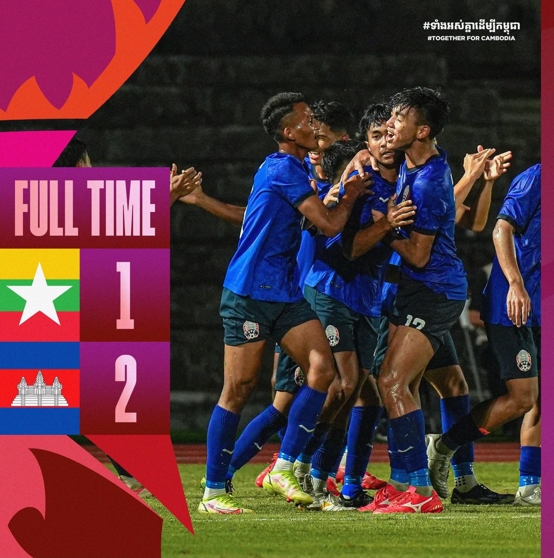 Thắng ngược Myanmar, Campuchia thách thức ngôi đầu của U16 Việt Nam