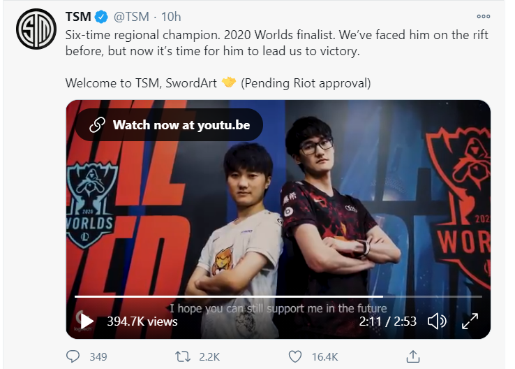 Đồng đội cũ của SofM kí hợp đồng với TSM trị giá 6 triệu đô