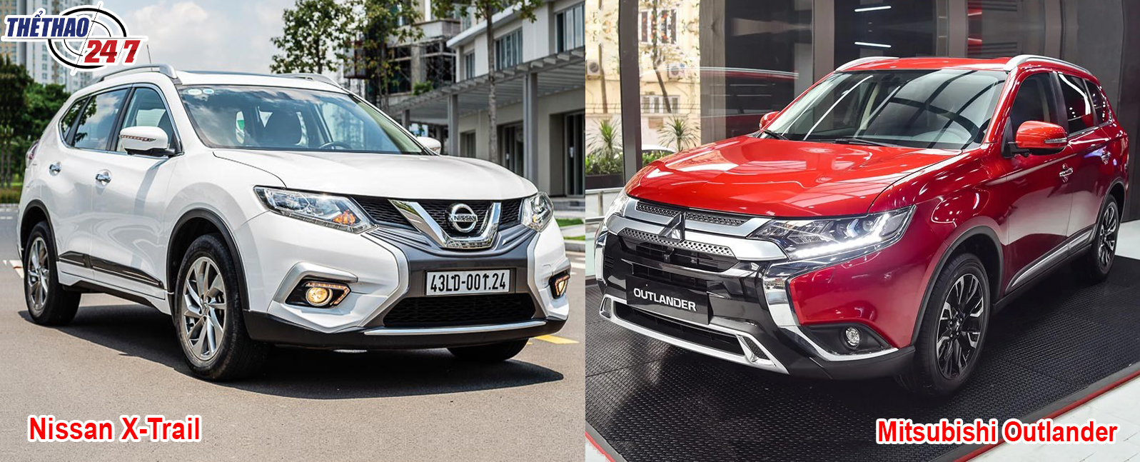 So sánh xe Nissan X-Trail và Mitsubishi Outlander mới nhất