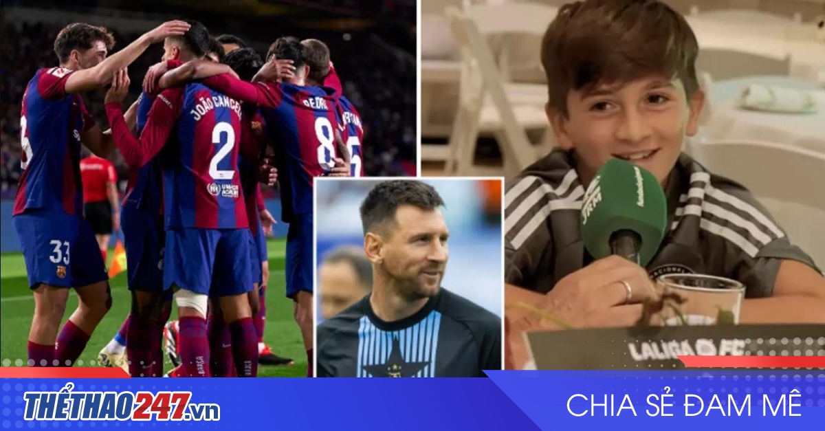 Con trai Messi ước được thi đấu cùng Lamine Yamal khi lớn lên