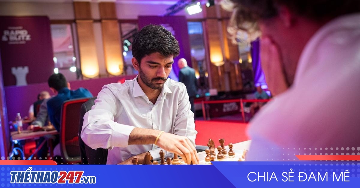 Guskesh tiếp tục vượt mặt Carlsen tại siêu giải cờ vua thế giới