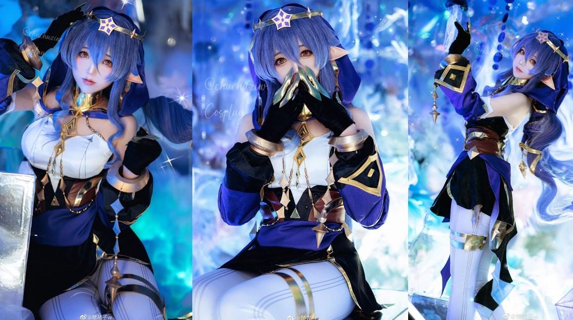 Nữ game thủ cosplay nhân vật mới Layla trong Genshin Impact