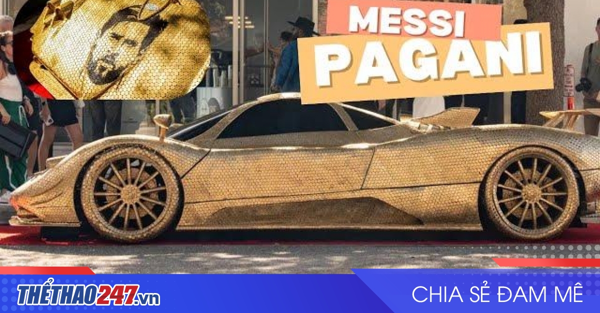 Mục sở thị Pagani Zonda từ đồng xu vàng với điểm nhấn Messi trên nắp capo