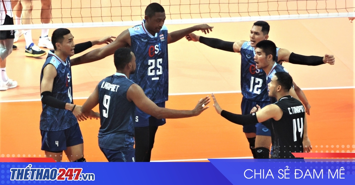 Bóng chuyền nam Thái Lan 'thảm bại' trận ra quân giải châu Á