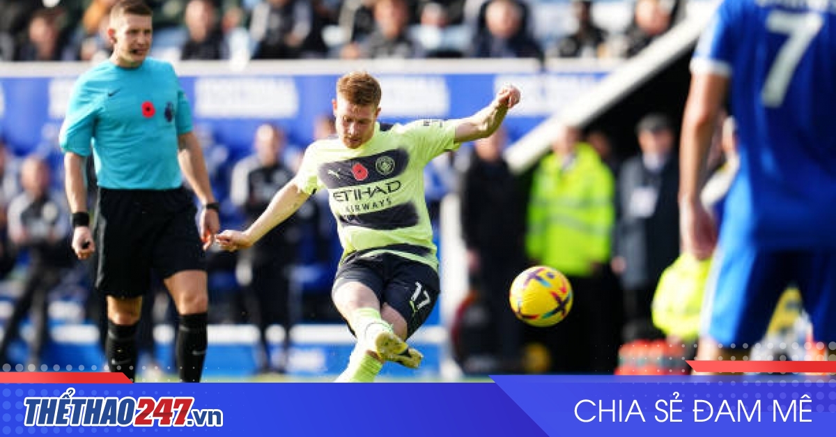 Vắng Haaland, Man City chật vật leo lên đỉnh BXH nhờ siêu phẩm của De ...