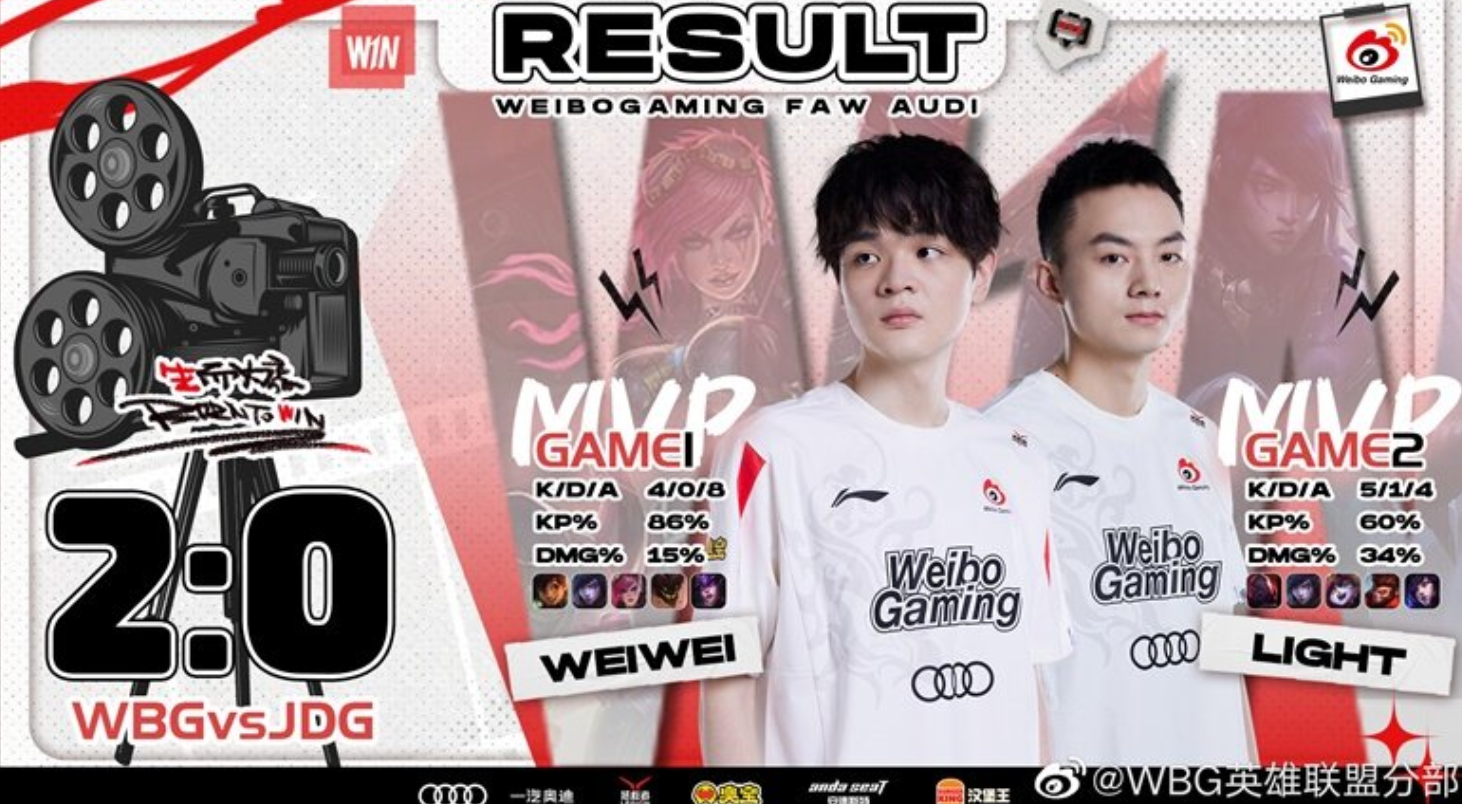 LPL Mùa Hè 2023: Weibo Gaming đánh bại nhà vô địch MSI Jingdong Gaming