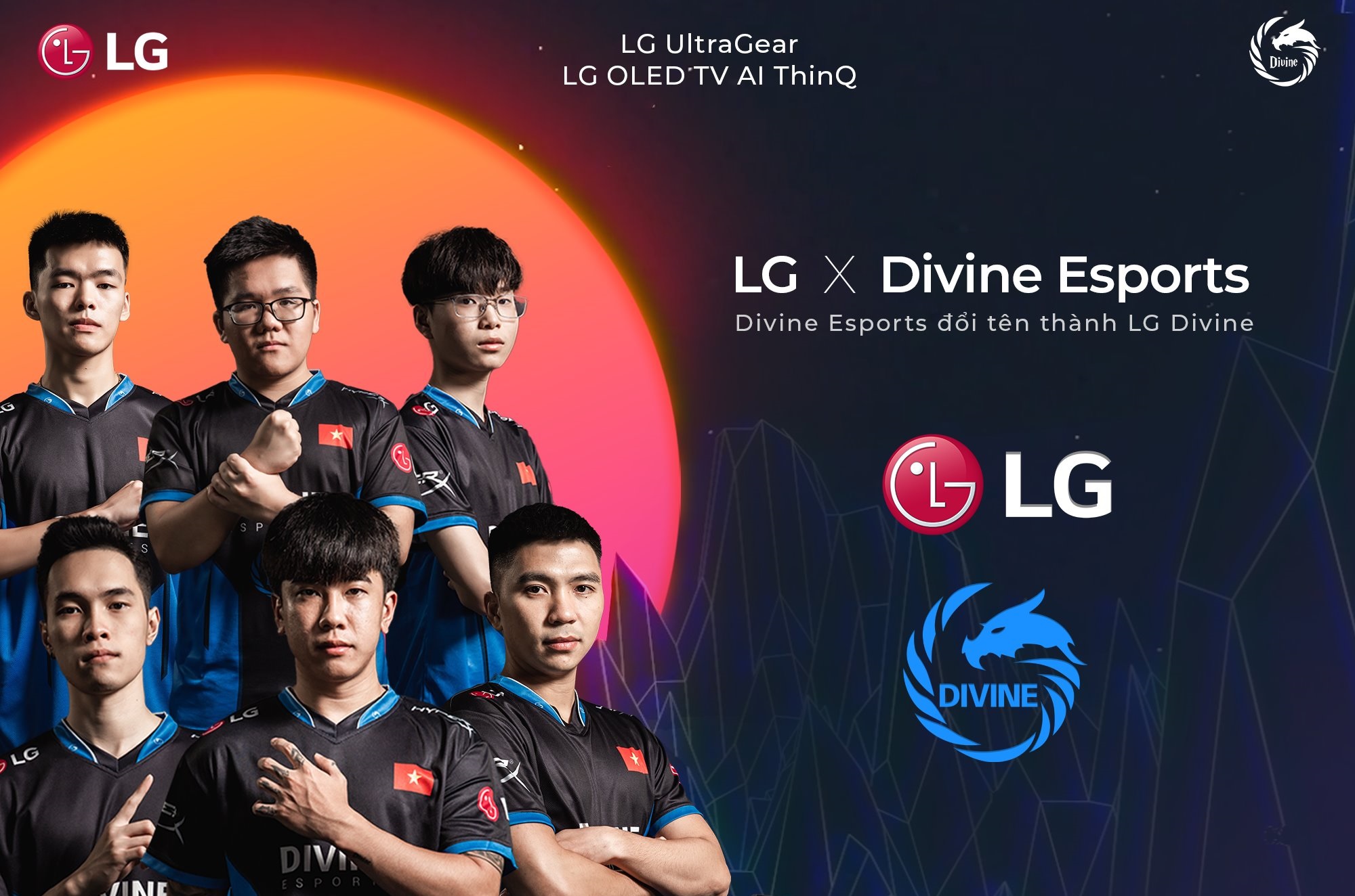 PUBG: Divine Esports chính thức đổi tên thành LG Divine