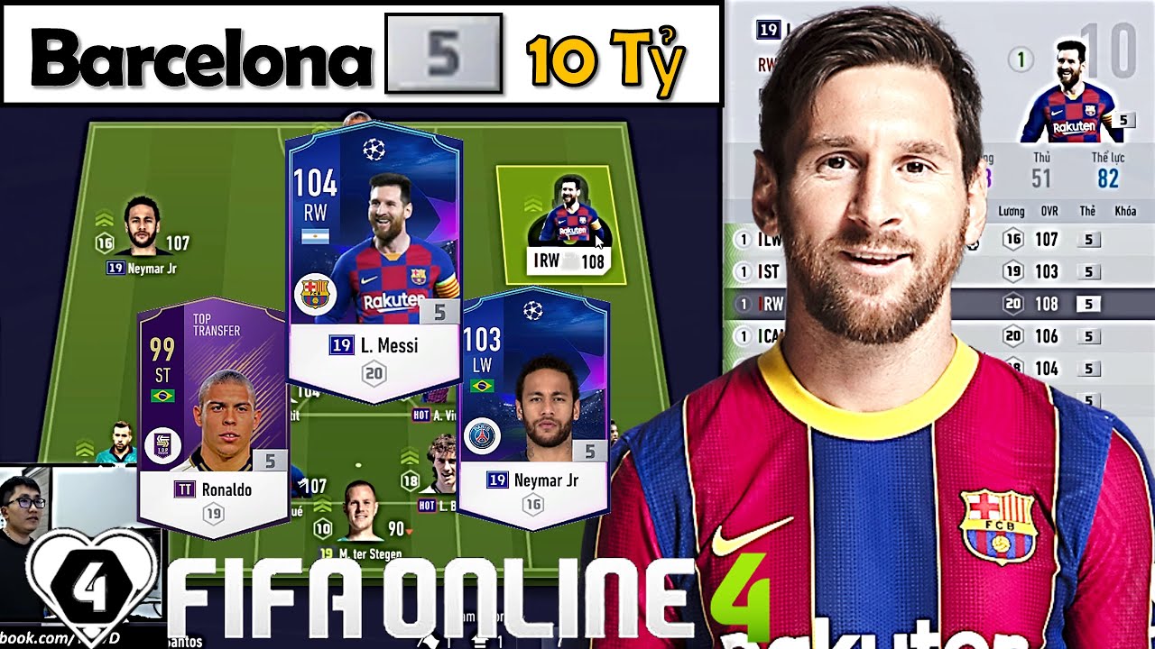 Xây dựng và trải nghiệm team color Barcelona trong FIFA Online 4