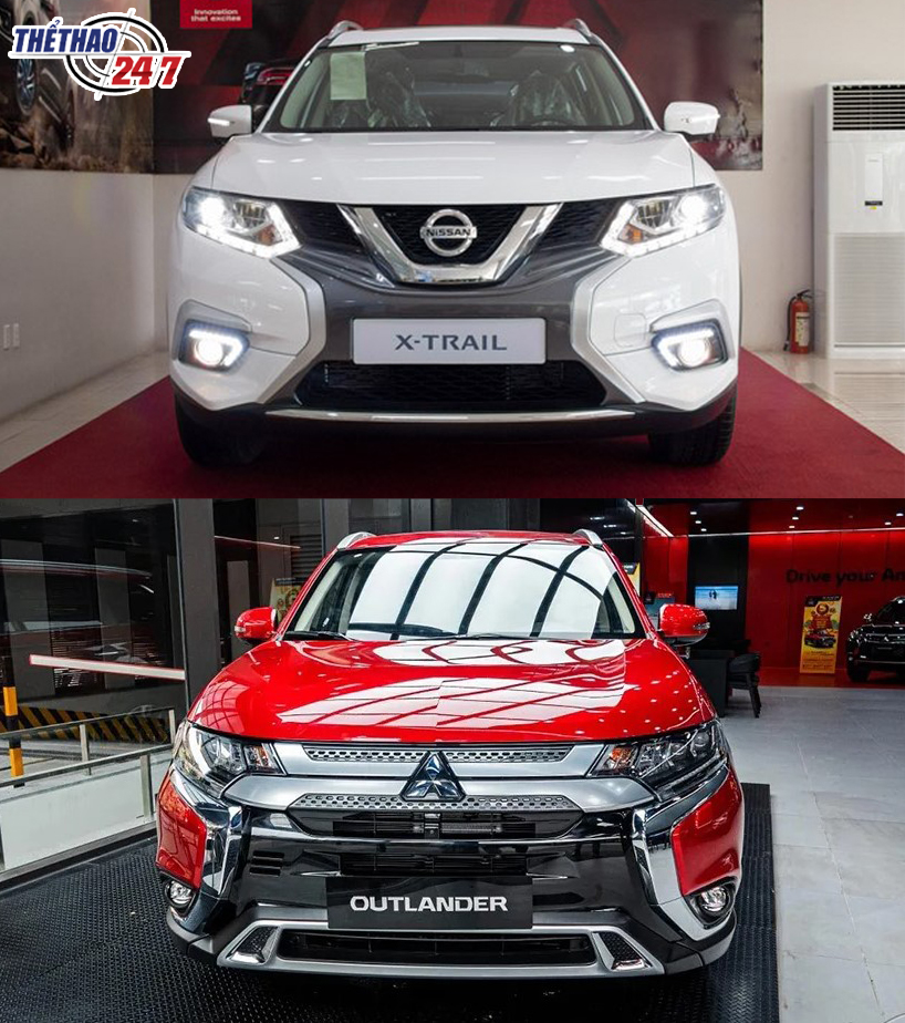 So sánh xe Nissan X-Trail và Mitsubishi Outlander mới nhất